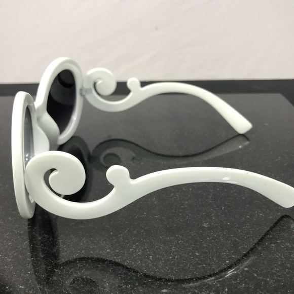 Accessories | Vintage Style Baroque Swirl White Sunnies | Poshmark